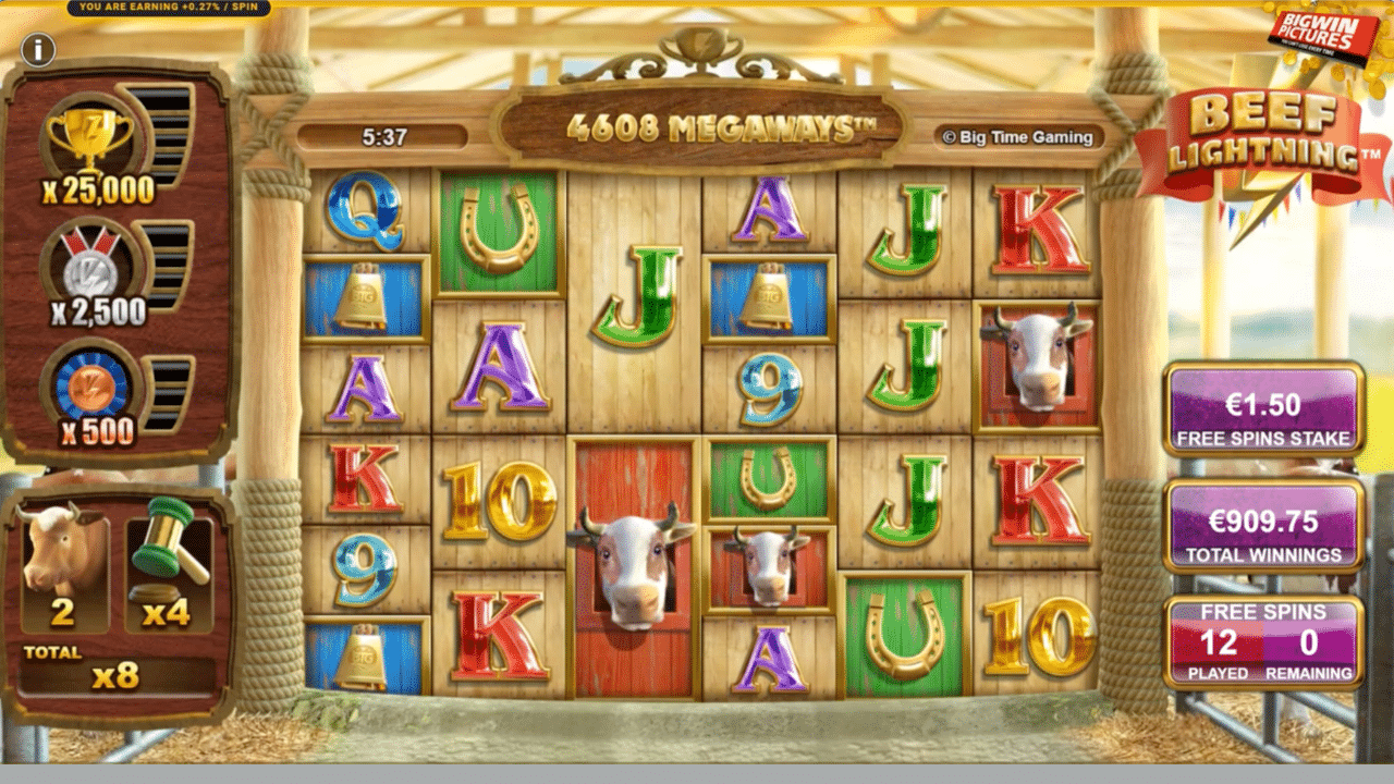 Play Beef Lightning Slot | Evolution Games